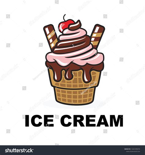 Chocolate Ice Cream Cartoon Vector 库存矢量图（免版税）1426185074 Shutterstock