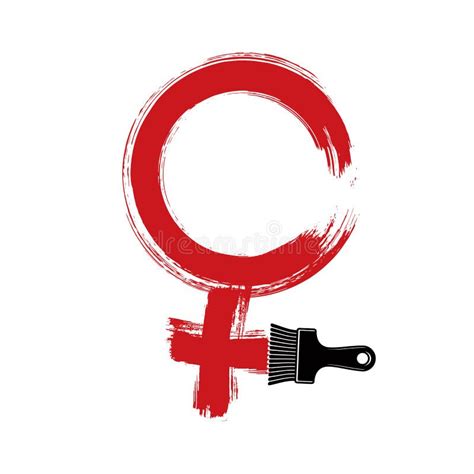 Woman Gender Vector Sign Isolated Feminine Concept Human Sex S Stock