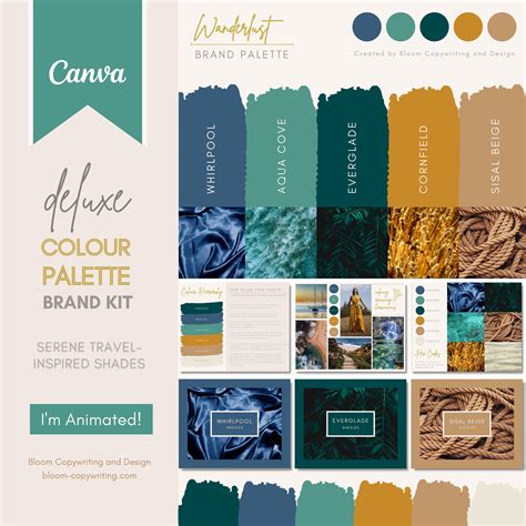 Luxury Color Palette Brand Color Palette With Hex Codes Premium Business Branding Kit Canva