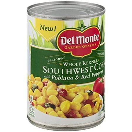 Del Monte Southwest Corn With Poblano And Red Peppers Whole Kernel 15