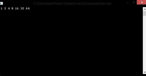 Program Menampilkan Deret 1 2 4 8 16 32 64 Bahasa C ~ Faisal Kamzol 12