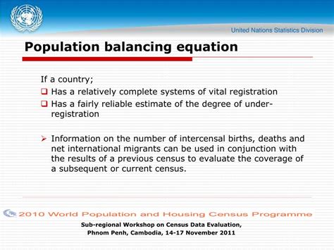 PPT Evaluation Of Census Data Using Consecutive Censuses United Nations Statistics Division