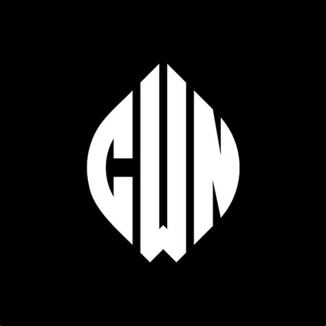 Premium Vector Cwn Circle Letter Logo Design With Circle And Ellipse Shape Cwn Ellipse Letters