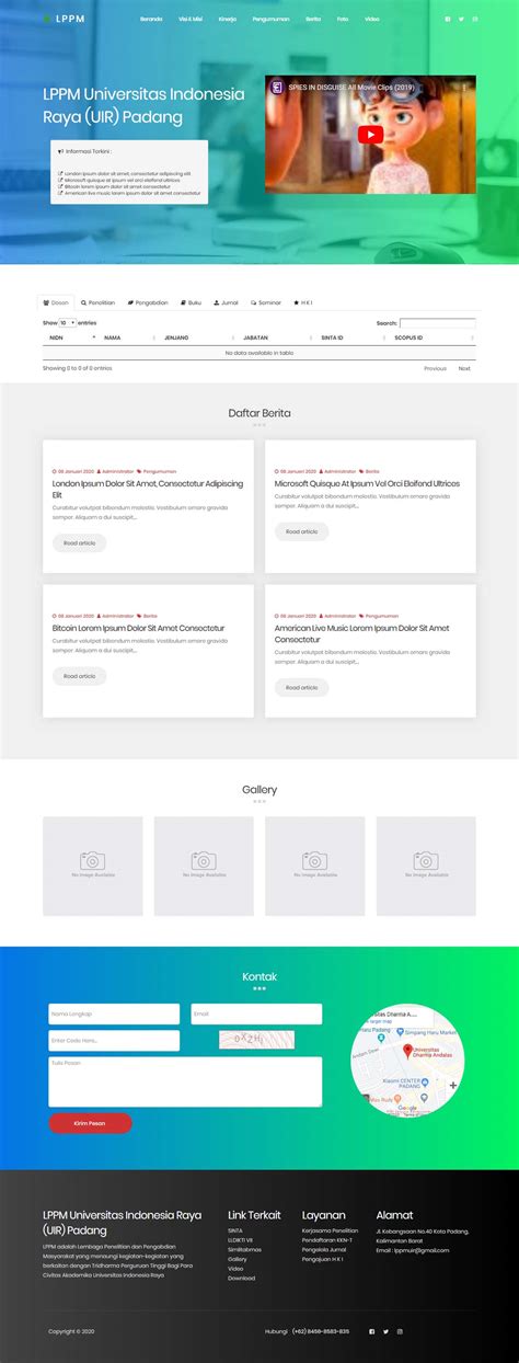 Website Institusi Perguruan Tinggi Hydro Template Codeigniter 3x