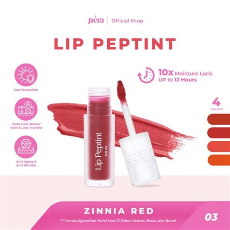 Jiera Lip Peptint 35ml Shade 03 Zinnia Red Lip Tint Peptide