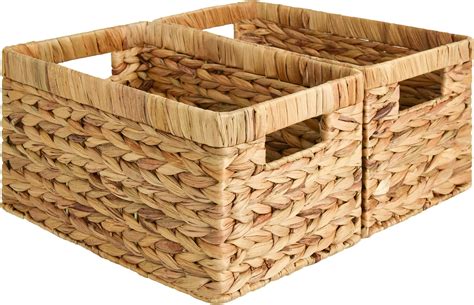 Casafield Set Of 3 Water Hyacinth Storage Baskets With