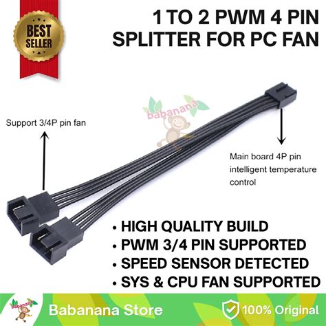 Jual Pwm 1 To 2 Splitter Kabel Cabang Fan Cpu Casing Pc Extension Dual Shopee Indonesia