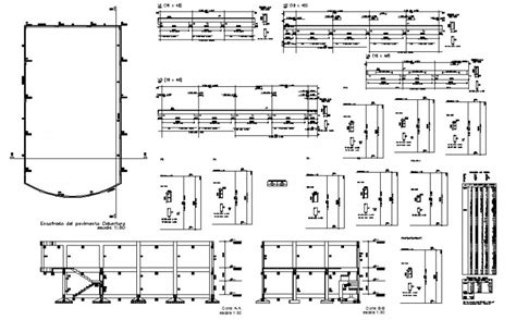 Detail Of Building Units Plan And Section Autocad File