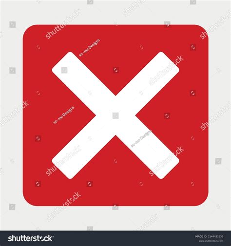 Cross Check Symbol Vector Illustration Stock Vector Royalty Free