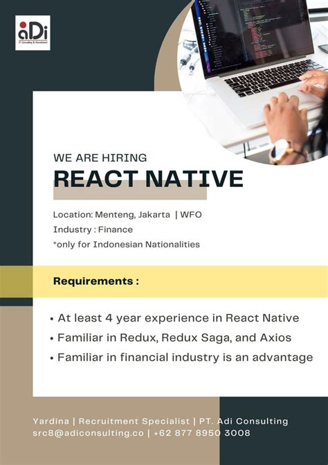 Yardina Pattihahuan On Linkedin Recruitment Reactnative