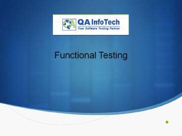 PPT What Is Functional Testing 1 PowerPoint Presentation Free To Download Id 88a86e M2E4N
