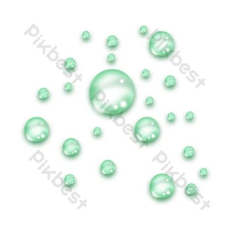 밝은 녹색 벡터 워터 드롭 요소 일러스트 Png Psd 무료 다운로드 Pikbest