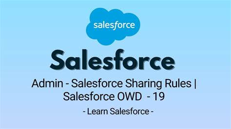 Salesforce Admin Salesforce Owd Organization Wide Default