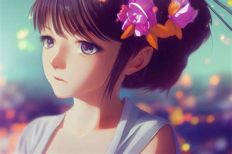 Premium Photo Beautiful Cute Anime Pretty Young Girl Cartoon Style