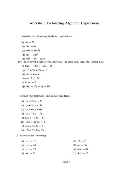 8 Mat Factorization Pdf Quadratic Equation Mathematics