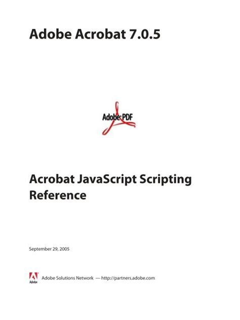 pdf acrobat javascript scripting reference adobe partners