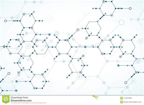 Abstract Technology Hexagonal Background Connection Structure Stock Vector Illustration Of