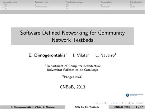 Software Defined Networking For Community Network Testbeds Pdf