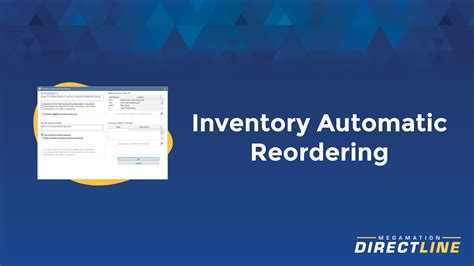 Inventory Automatic Reordering Megamation