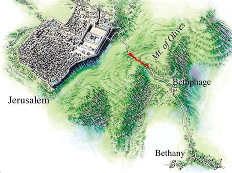 A Map Shows The Location Of Jesus S Temple And Other Places In The World