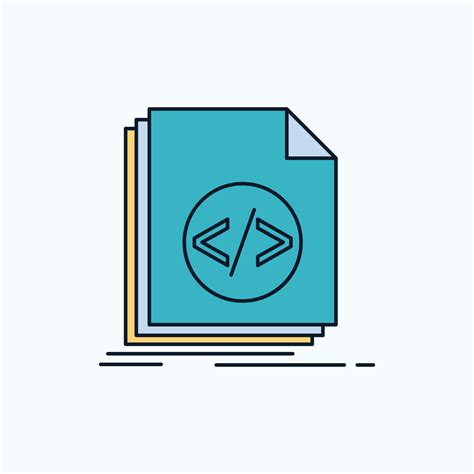 Código Codificación Expediente Programación Icono De Guión Plano