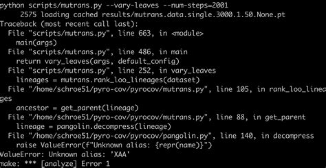 Pango Lineage Code Error Issue Broadinstitute Pyro Cov GitHub