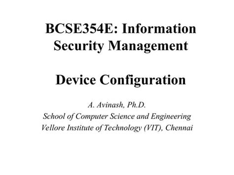module 3 device configuration ism ppt
