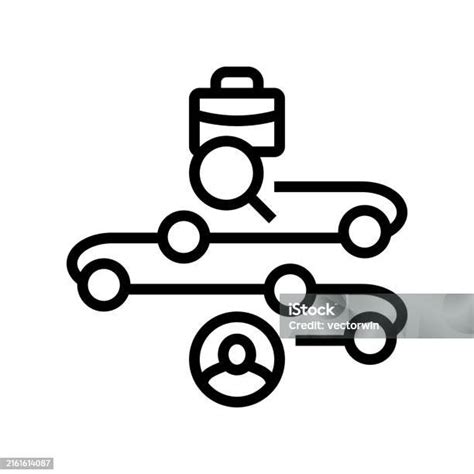 후보자 여행 매핑 신병 모집 사업 선 아이콘 벡터 일러스트 레이 션 격리에 대한 스톡 벡터 아트 및 기타 이미지 격리 경영자 경쟁 Istock