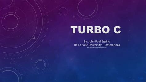 Computer Programming Turbo C Environment Pptx