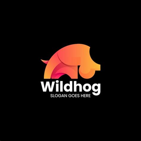 premium vector vector logo illustration hog gradient colorful style