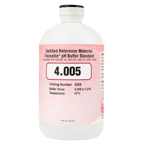 Control Company 4280 Traceable Ph Buffer Standards Clear