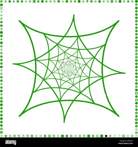 Green Organic Angular Geometric Generative Art Shapes Abstract Vector Illustration Stock