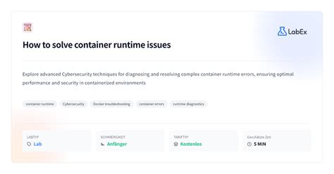 Container Runtime Probleme Lösen Labex