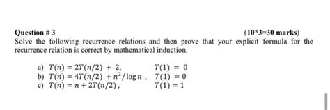 Solved Question 3 10330 Marks Solve The Following