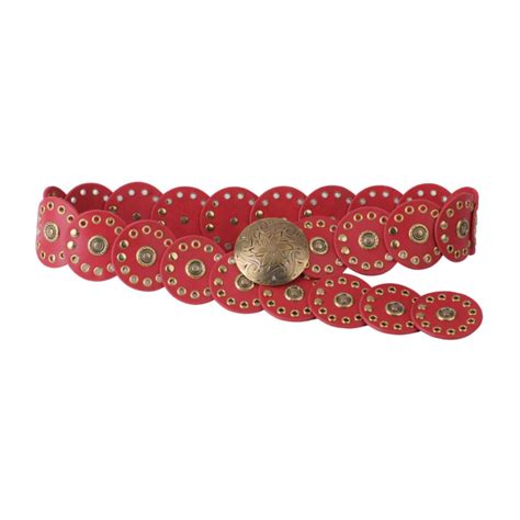 Red Western Arrow Circle Belt Truly Trendy