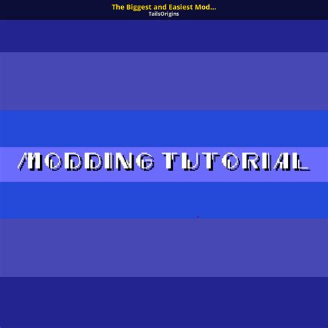The Biggest And Easiest Modding Tutorial Tutorial For Sonic 3 Air S3air Tutorials