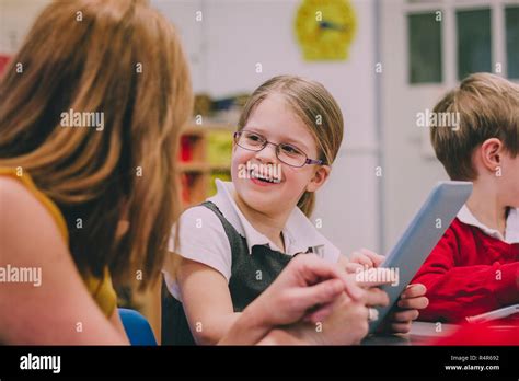 Technology In The Classroom Stock Photo Alamy