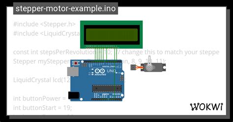 Stepper Motor Example Ino Copy Wokwi ESP STM Arduino Simulator