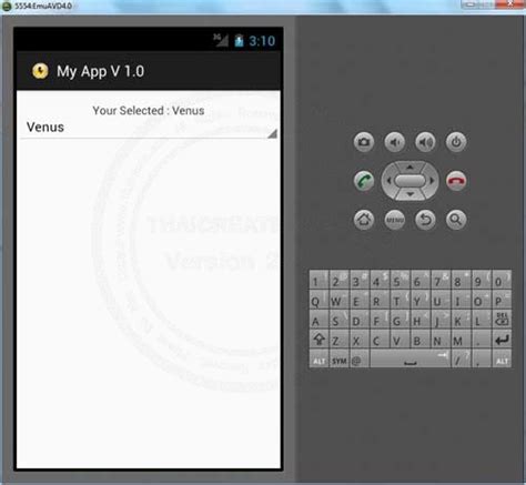 spinner android widgets example