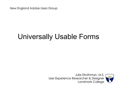 Universally Usable Web Forms Pptx Web Design And Html Internet
