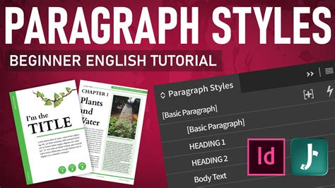 Learn Adobe Indesign Master Paragraph Styles