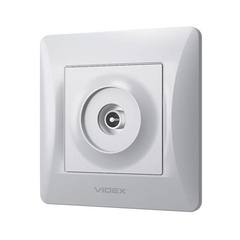 ᐉ Розетка Videx Binera Tv одинарна телевізійна Срібний шовк • Краща ціна в Києві Україні