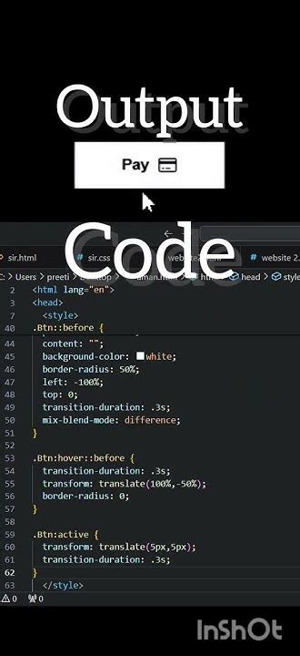 Button Animation In Html Css Coding Frontendcourse Webdesign