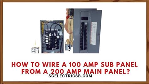 100 Amp Electrical Panel Wiring Diagram