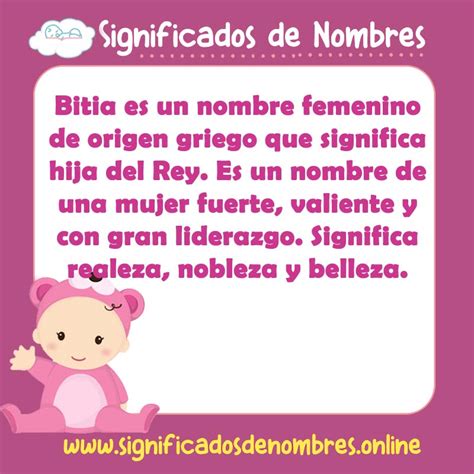 Significado De Bitia 【 Apodos Origen Y MÁs