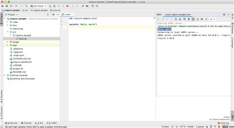 intellij ideaでclojureプロジェクトを作成する