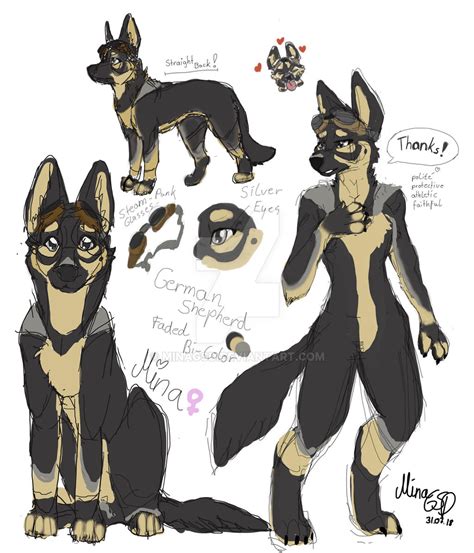 German Shepherd Reference Mina 20 Sketch By Minagsd On Deviantart