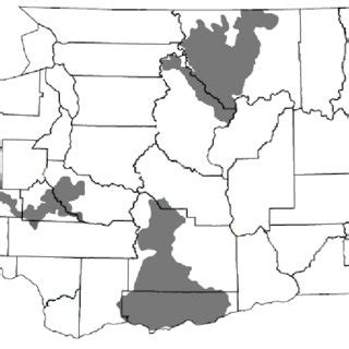 Historic Light And Current Dark Range Of The Western Gray Squirrel