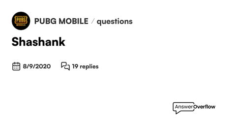 shashank pubg mobile