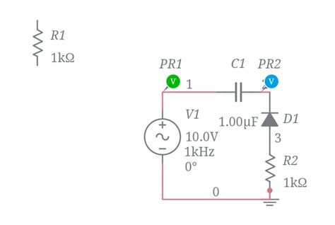 positive clamper circuit multisim live